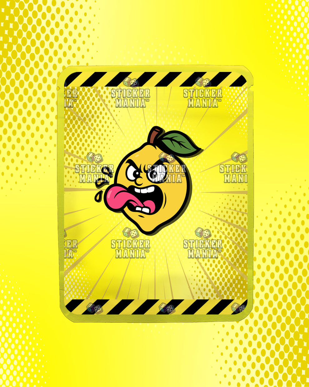 Nuclear Kush Lemon Fallout | Pre-Made Sticker Bag | 3.5g – Sticker Mania
